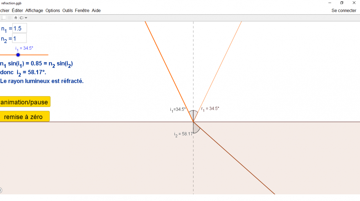 A propos de la réfraction – Groupe Lycée Professionnel